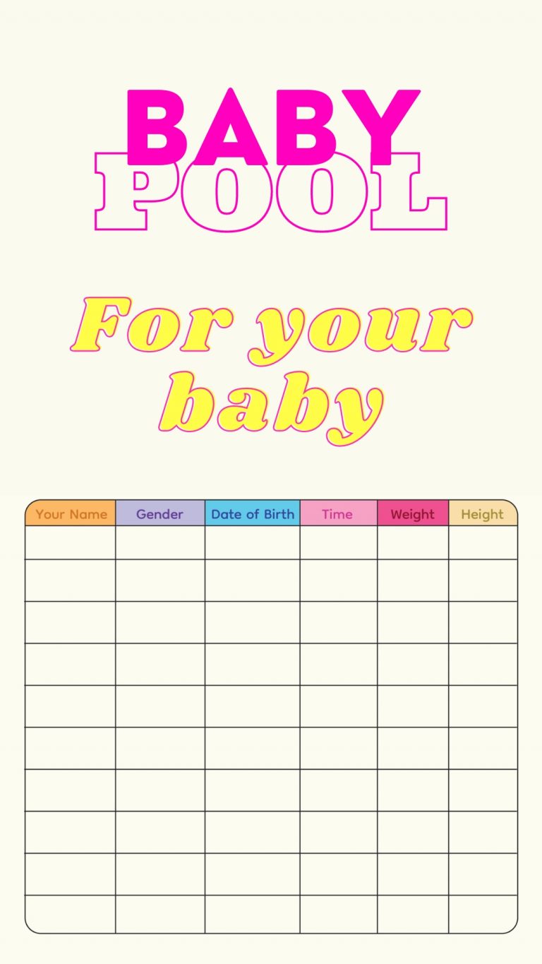 Baby Pool Templates Printable - Baby Parents Tips